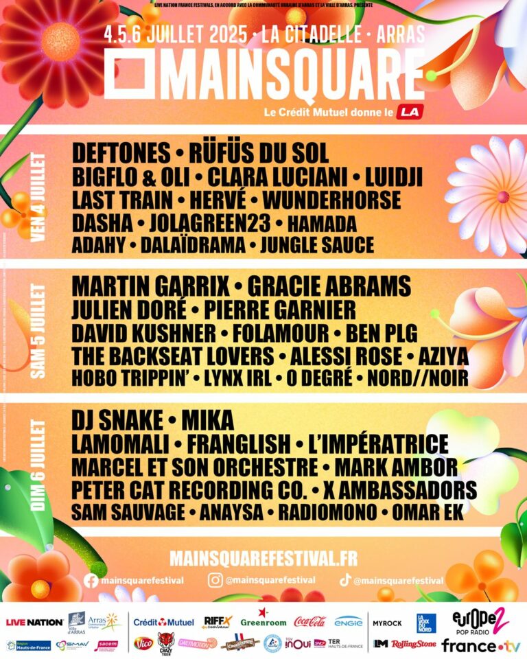 La programmation complète du Main Square Festival 2025 est là ! - Hands ...